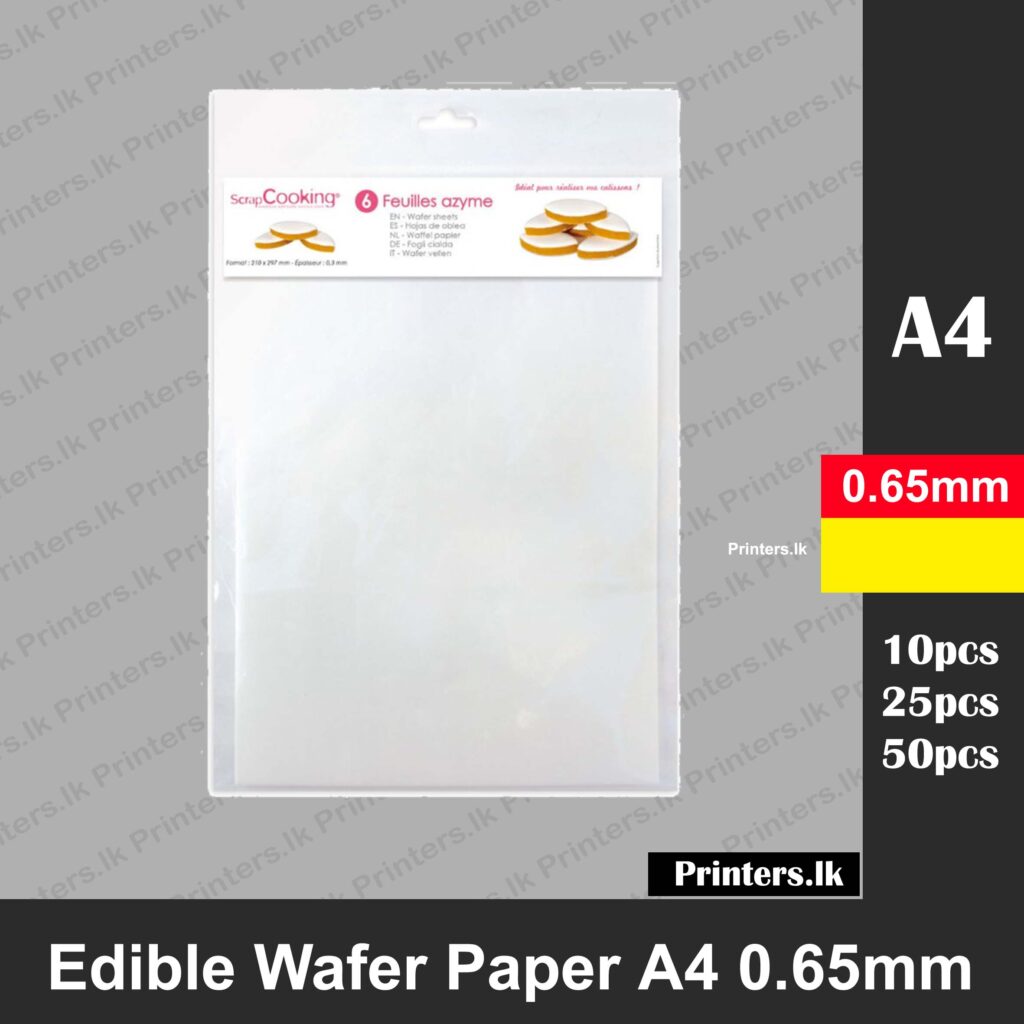 Edible Wafer Paper A4 0.65mm 10pcs/25pcs/50pcs