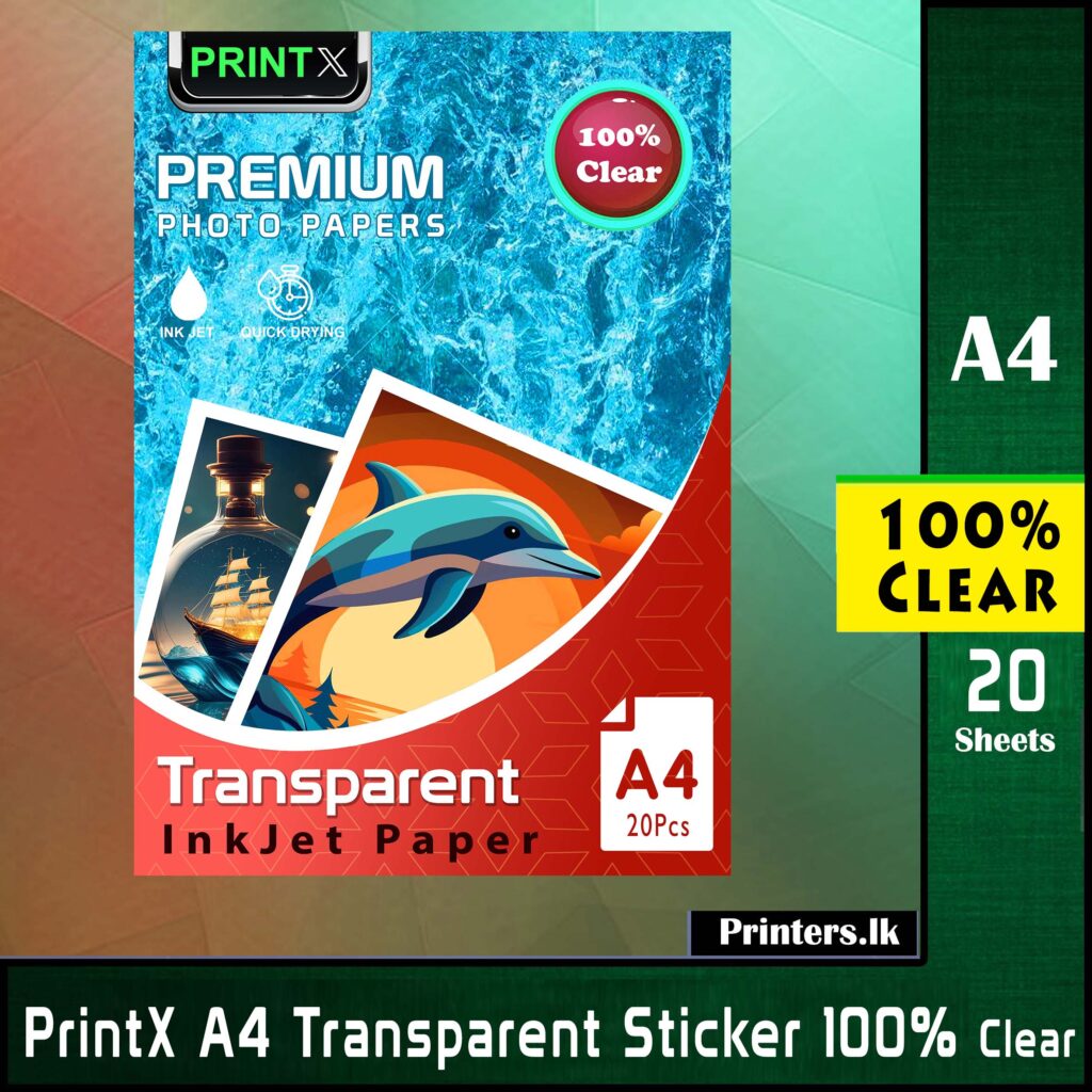 PrintX A4 Transparent Printable Sticker Sheet 100% Clear Best Price in ...