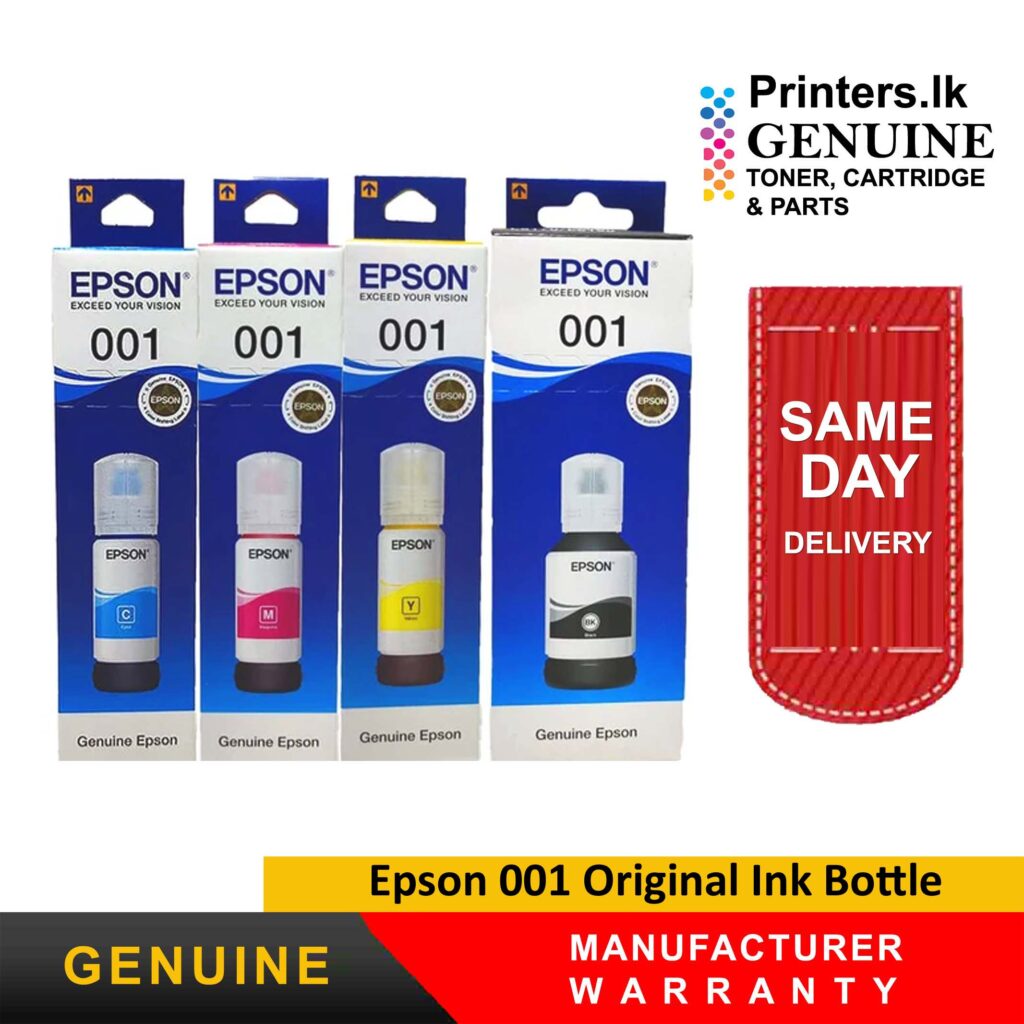 Epson 001 Original Ink All colours Available price in Printers.lk [Pvt] Ltd