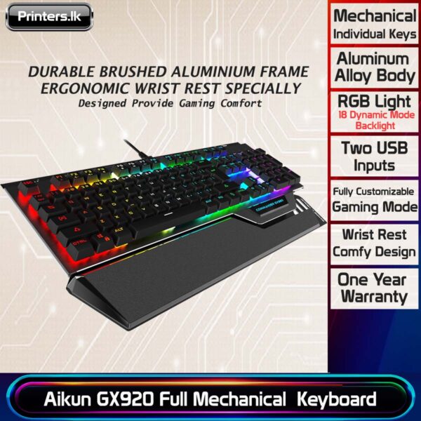 Aikun Commander GX920 Full Mechanical Aluminium Body RGB Gaming Keyboard